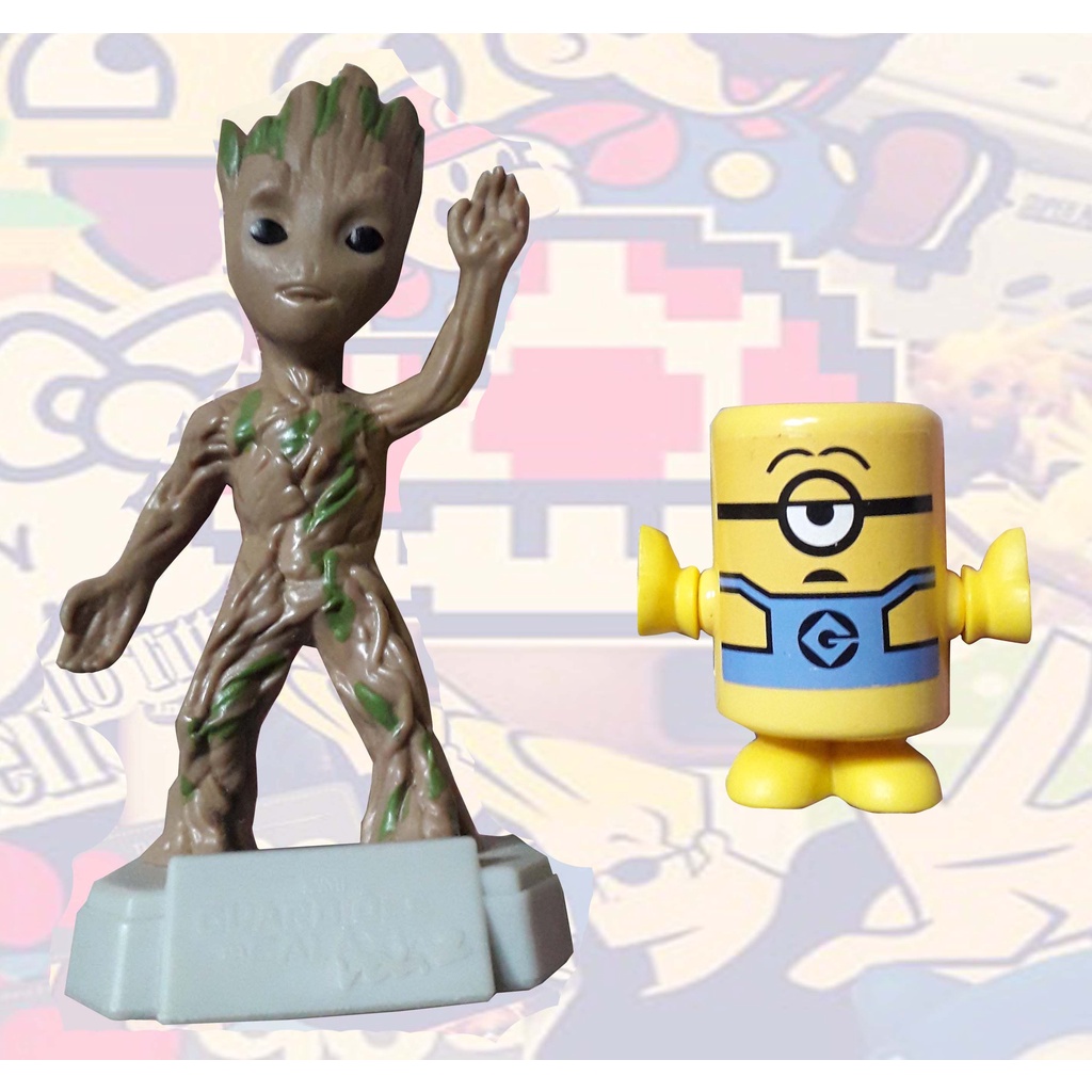 Baby Groot (Guardiões da Galaxia) e Minions (Meu Malvado Favorito ...