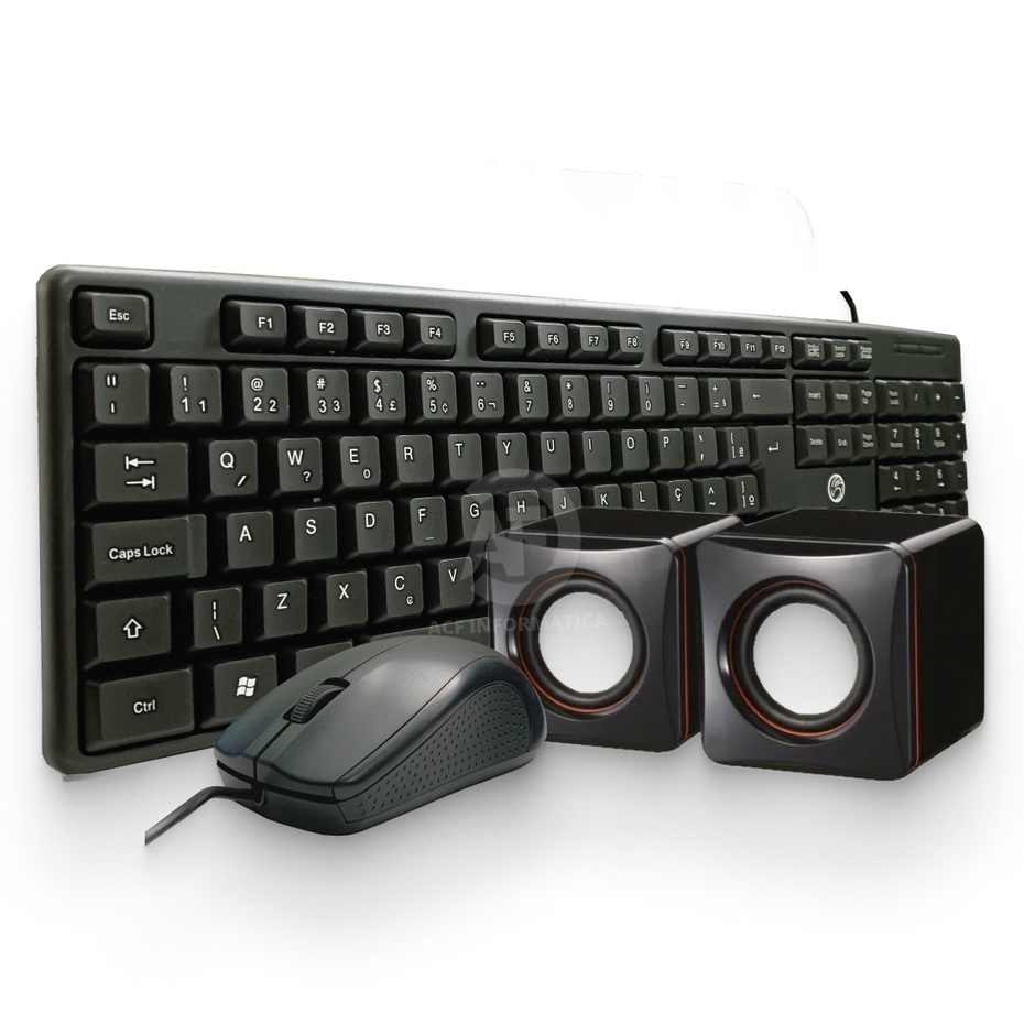 Kit Teclado Bpc-8236 + Mouse Comum + Caixa De Som Brazilpc Preto ...