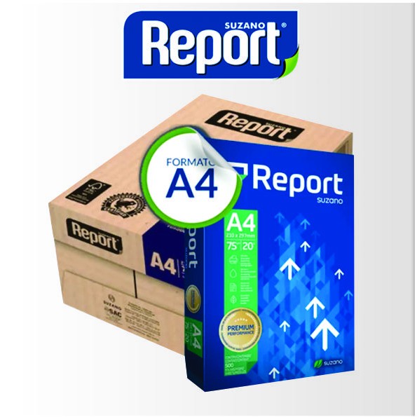 03 A 10 Pacotes De Papel Sulfite Report A4 Branco 75g Com 500 Folhas