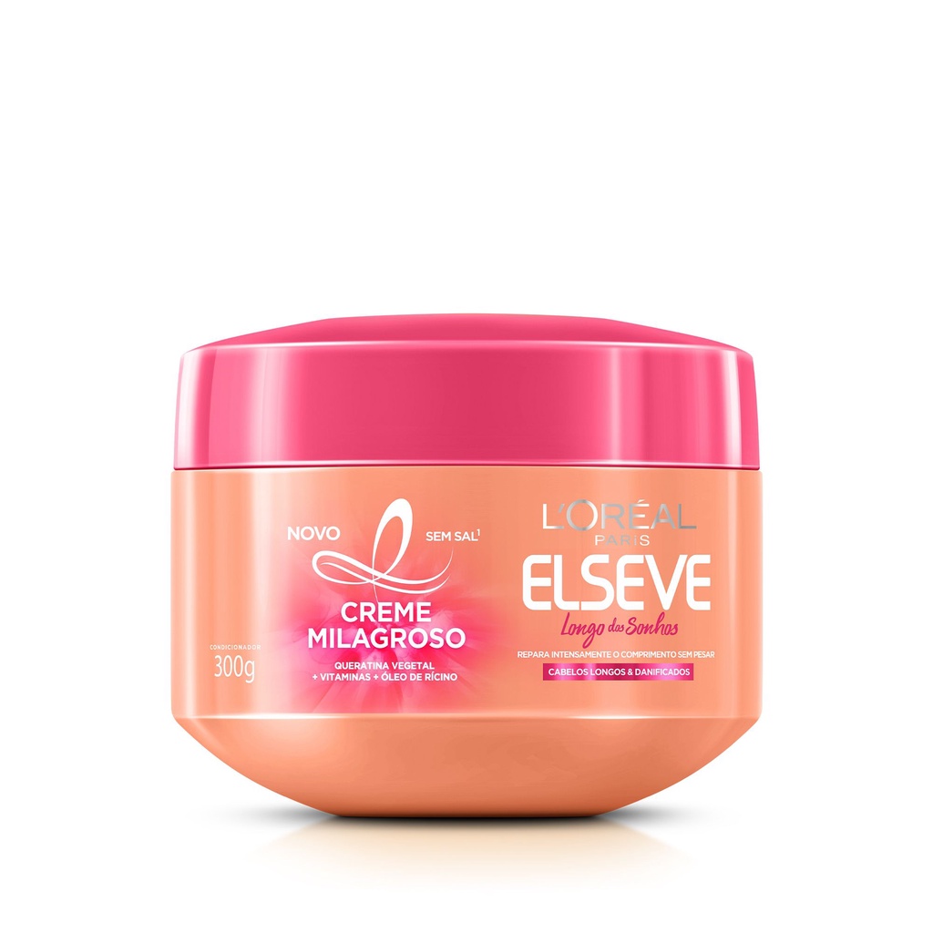 Creme de tratamento capilar elseve longo dos sonhos com 300g | Shopee ...