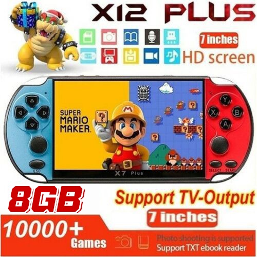Console De Jogo Portátil Jbos Psp X12 Plus 7 Polegadas 8GB Incorporado ...