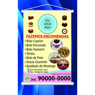 Banner em lona 440g com acabamentos | Shopee Brasil