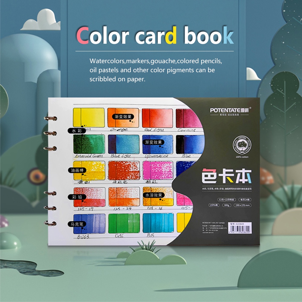 seamiart Cotton Color card book Color Test Design Notebook 300g tissue ...