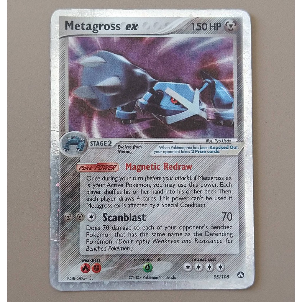 Carta Antiga Pokemon Metagross ex 95/108 Ultra Rare Ex Power Keepers Original Card | Shopee Brasil