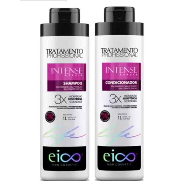 Eico Life Intense Repair Duo Shampoo + Condicionador (1000ml X 2) | Shopee Brasil