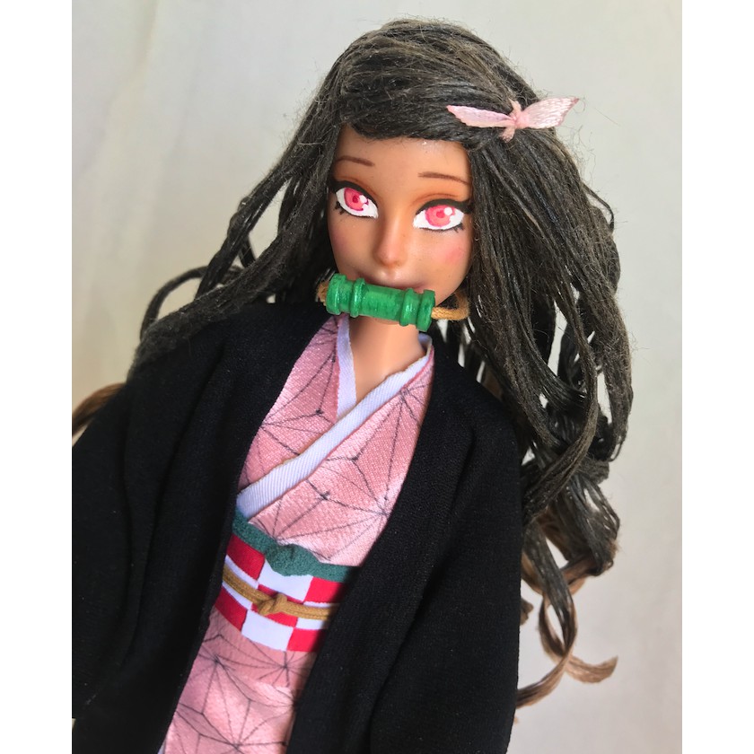 Barbie Nezuko Customizada | Demon Slayer - Pronta Entrega | Shopee Brasil