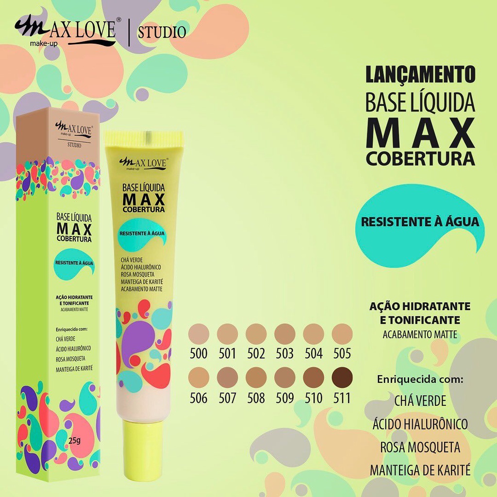Base Líquida Acabamento Matte Max Cobertura Max Love | Shopee Brasil