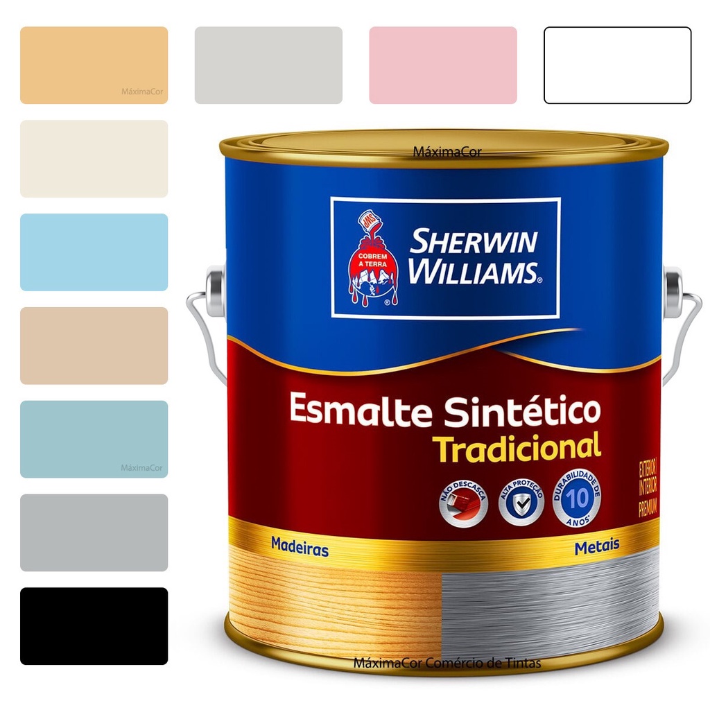 Tinta Esmalte Tradicional Acetinado Sherwin Williams 3,2L | Shopee Brasil