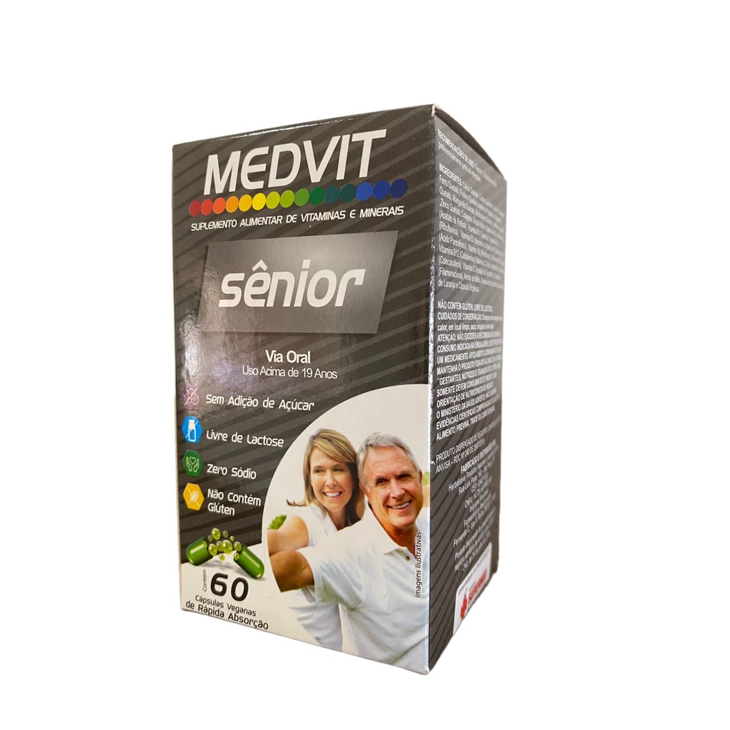 Medvit Senior 60 capsulas Suplemento Vitaminico Vitaminas Idoso ...