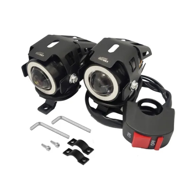 Kit Strobo Intermiente Branco Para Moto 2 Leds Redondo Com L ...