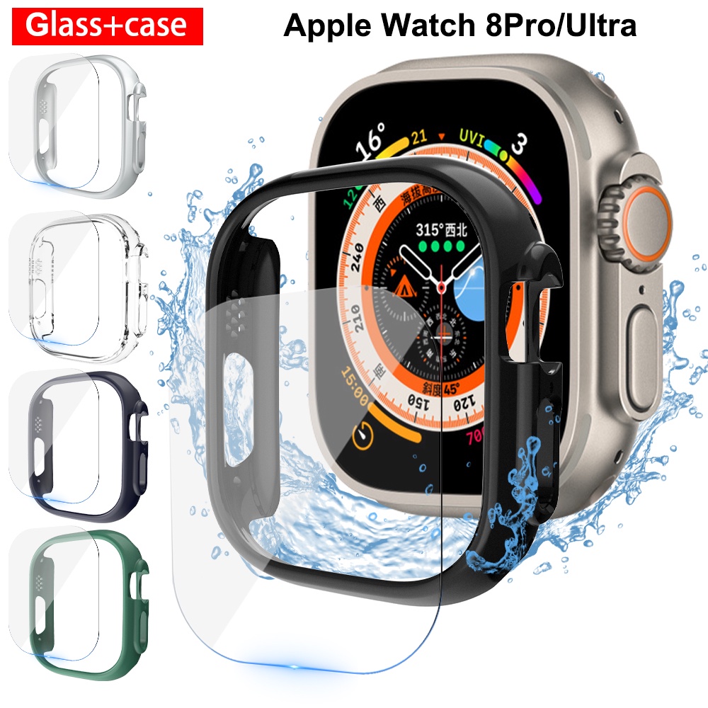 Capa De Relógio Para Apple Watch Ultra 49mm Protetor De Tela Vidro PC ...