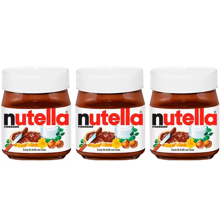 KIT 3 NUTELLA Potes 140G ORIGINAL FERRERO ROCHER | Shopee Brasil