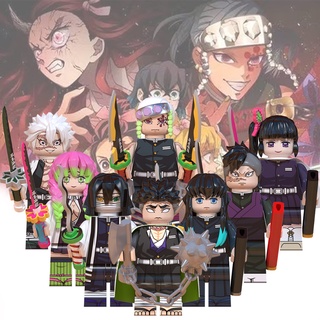 Anime Demon Slayer Mini Figuras Shinazugaua Genya Shinazugaua Sanemi ...