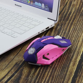 Rosa Mouse Gaming De Computador Sem Fio Recarregável Optical Mice 2400 ...