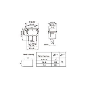 Chave Gangorra Mini Kcd11-101 VERMELHA 10 Unidades 10X15mm Liga/desliga ...