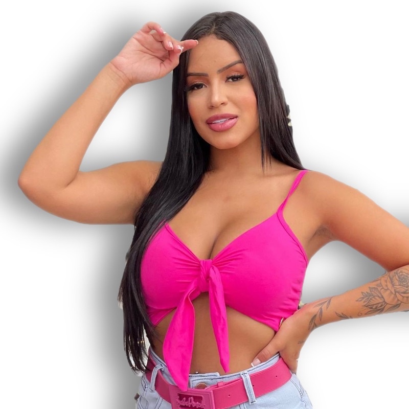 Cropped Poliamida Original Sal e Pimenta Pimenta Doce Luxxo Modinha | Shopee Brasil