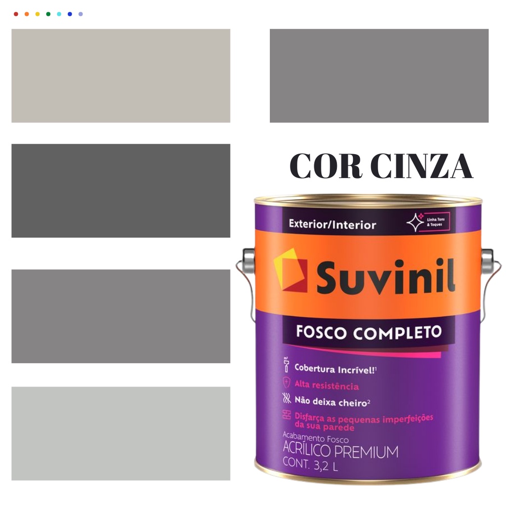 Tinta De Parede Acrílica Cor Azul Suvinil Fosco Completo Antimofo ...