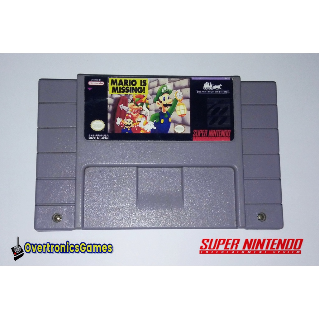 Snes Jogo Mario Is Missing! Super Nintendo | Shopee Brasil