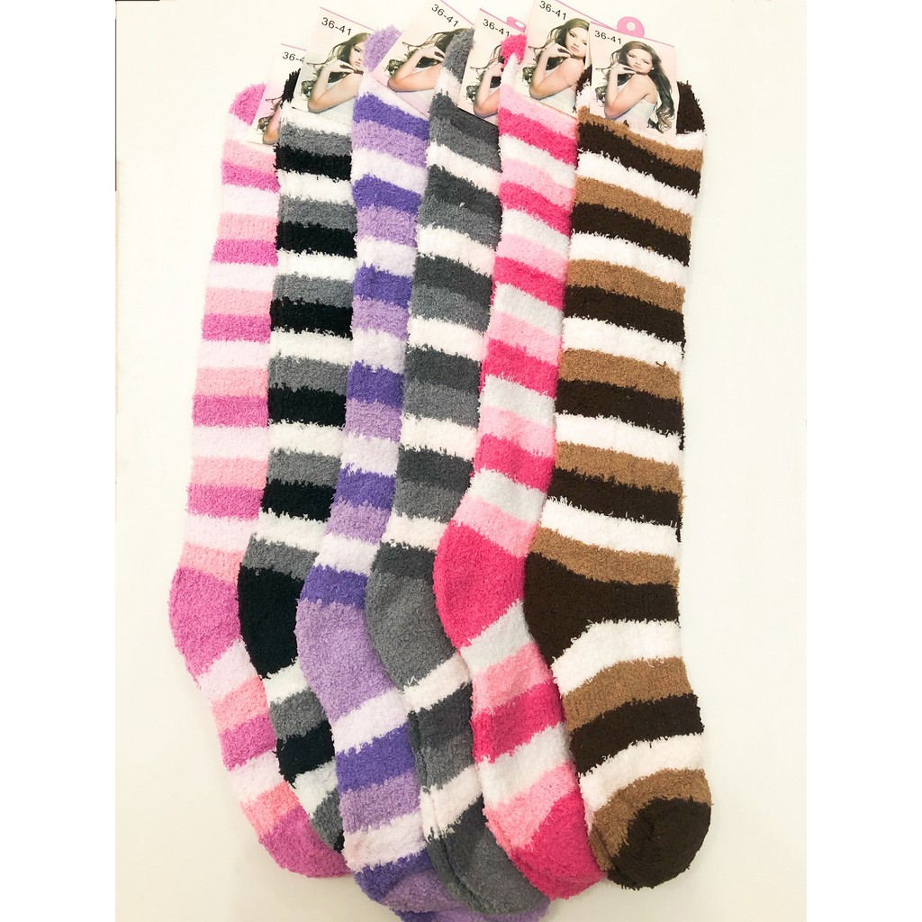 Meias coloridas femininas quentes e grossas | Shopee Brasil