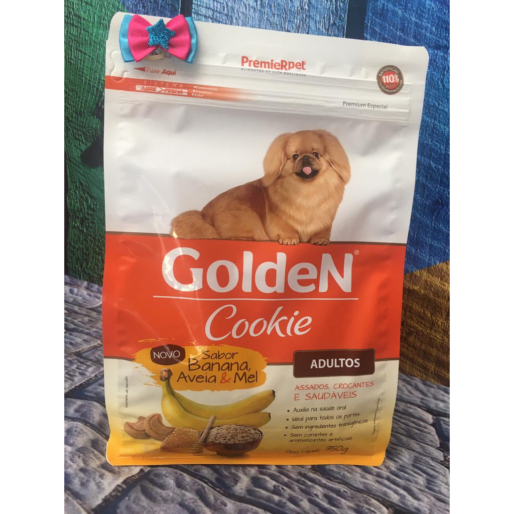 Golden Cookie Sabor Banana, Aveia e Mel Adultos 350g + Brinde (laço ...