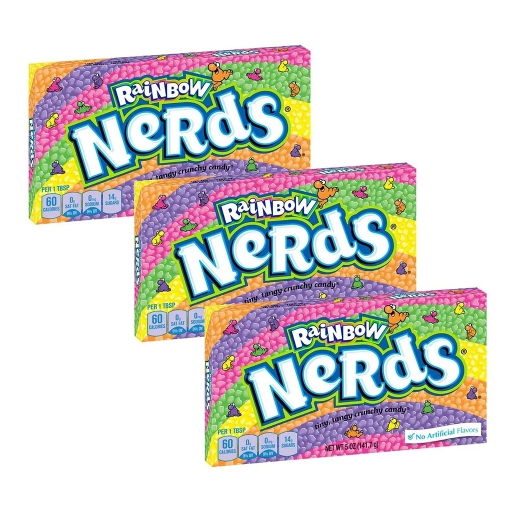 3 Bala Nerds Wonka Rainbow Throwback - Todos Os Sabores 141g | Shopee ...
