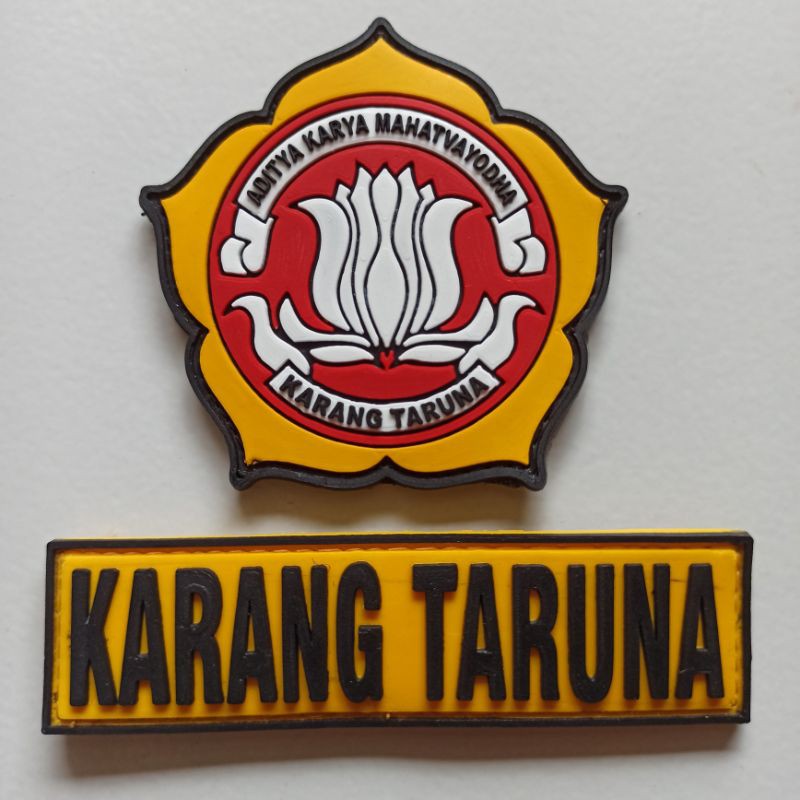 Patch Borracha LOGO E Escrita TARUNA Um Conjunto De VELCRO Borracha ...