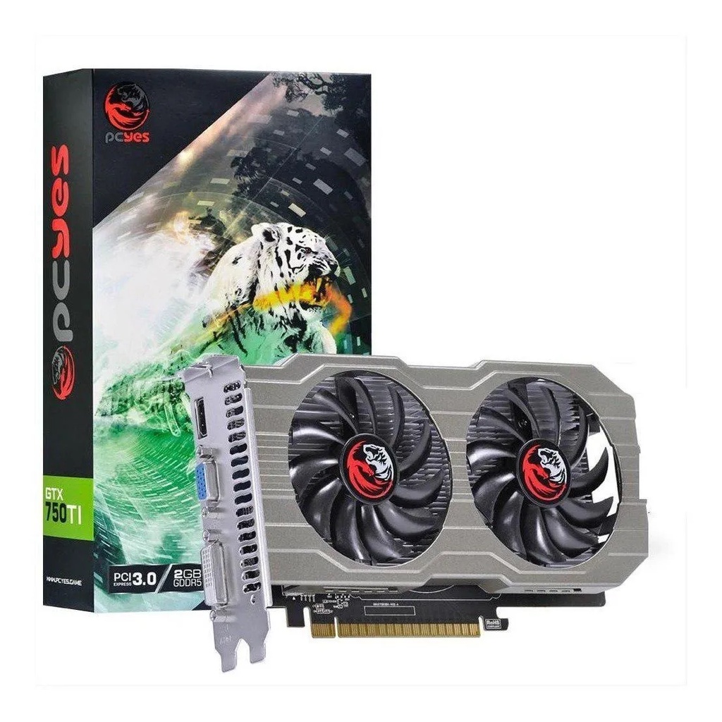 Placa de vídeo Nvidia Pcyes GeForce 700 Series GTX 750 Ti ...