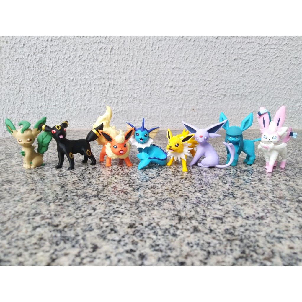 EEVEELUTIONS - Sylveon + Leafeon + Glaceon + Espeon - Impressão 3D - Action Figure - Escorrega o ...