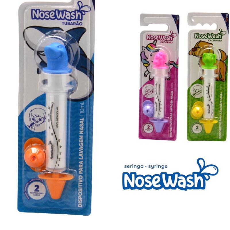 Seringa para lavagem nasal infantil nosewash higienizador divertidos | Shopee Brasil