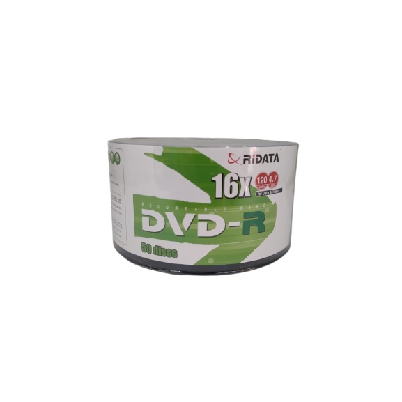 Dvd-r Ridata Com Logo Prata 4.7gb 120 Minutos 16x 50 Uni | Shopee Brasil