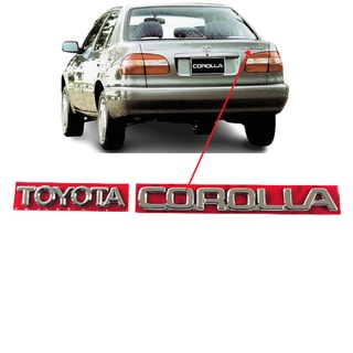 Kit Letreiro Corolla + Toyota 1998 1999 2000 2001 2002 traseiro cromado ...