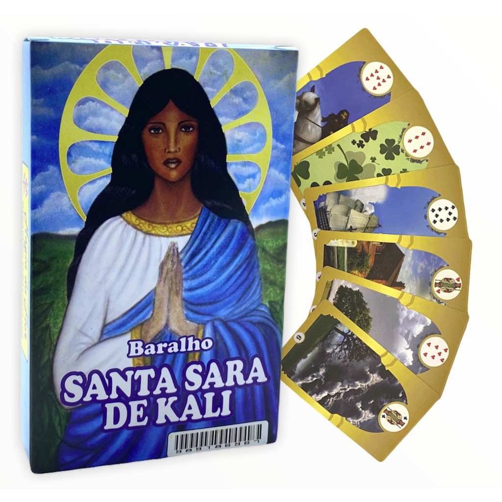 Baralho Santa Sara De Kali Tarot Lenormand 36 Cartas E Manual Shopee Brasil