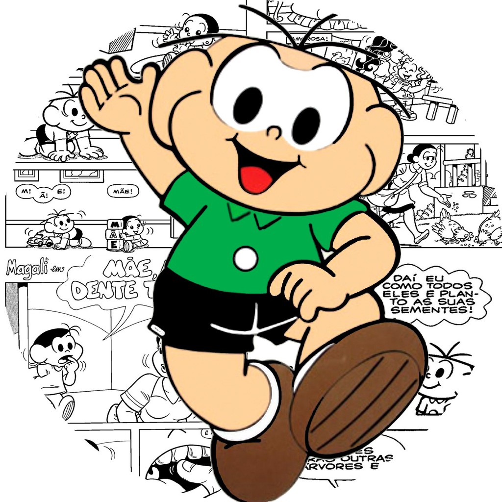 Painel Redondo Tecido Sublimado Cebolinha 1,30 | Shopee Brasil