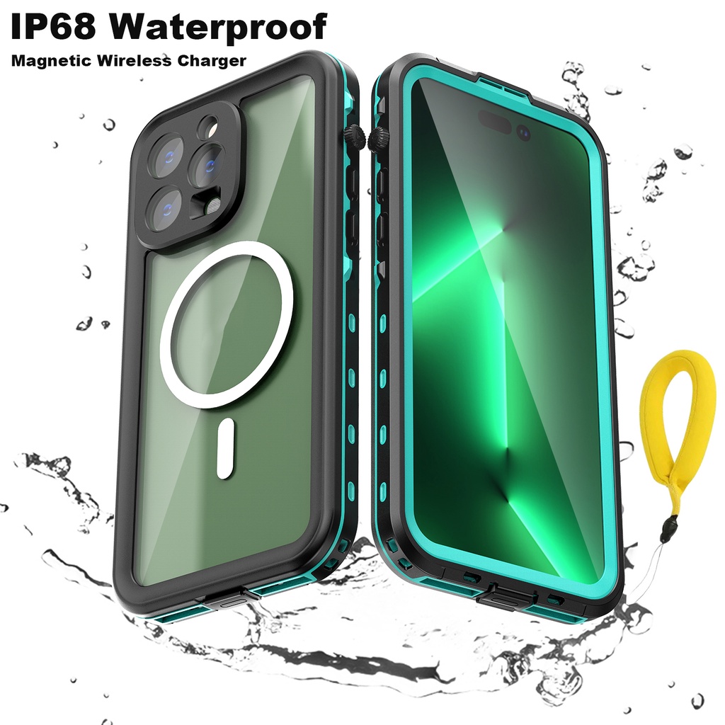 Para Magsafing IP68 Capa À Prova D'água iPhone 14 Pro MAX Carregador ...