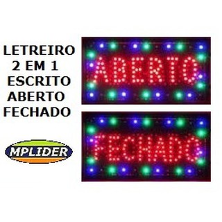 LETREIRO ESCRITO ABERTO/FECHADO COM PINO PARA SELECIONAR ENTRE ABERTO ...
