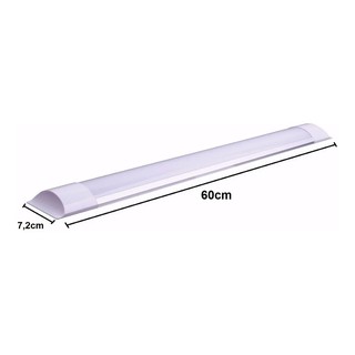 Luminária Linear Led 20w 60cm De Sobrepor 6000k Branco Frio Slim Smart Tubular Calha Fina Bivolt ...