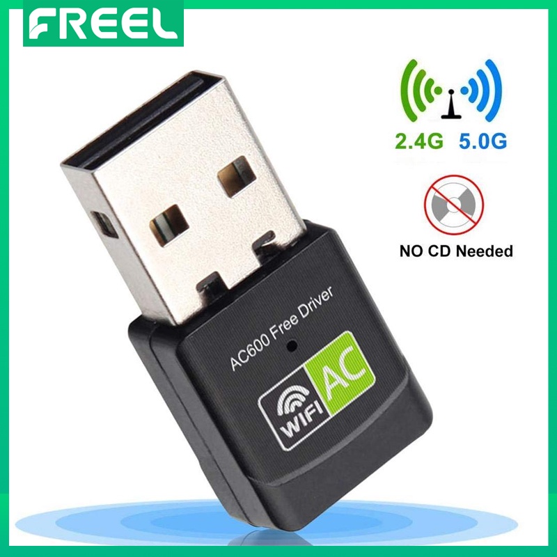 FREEL Adaptador Wifi USB 2.0 600M Wi-Fi Antena Ethernet 5G Adapter Para ...