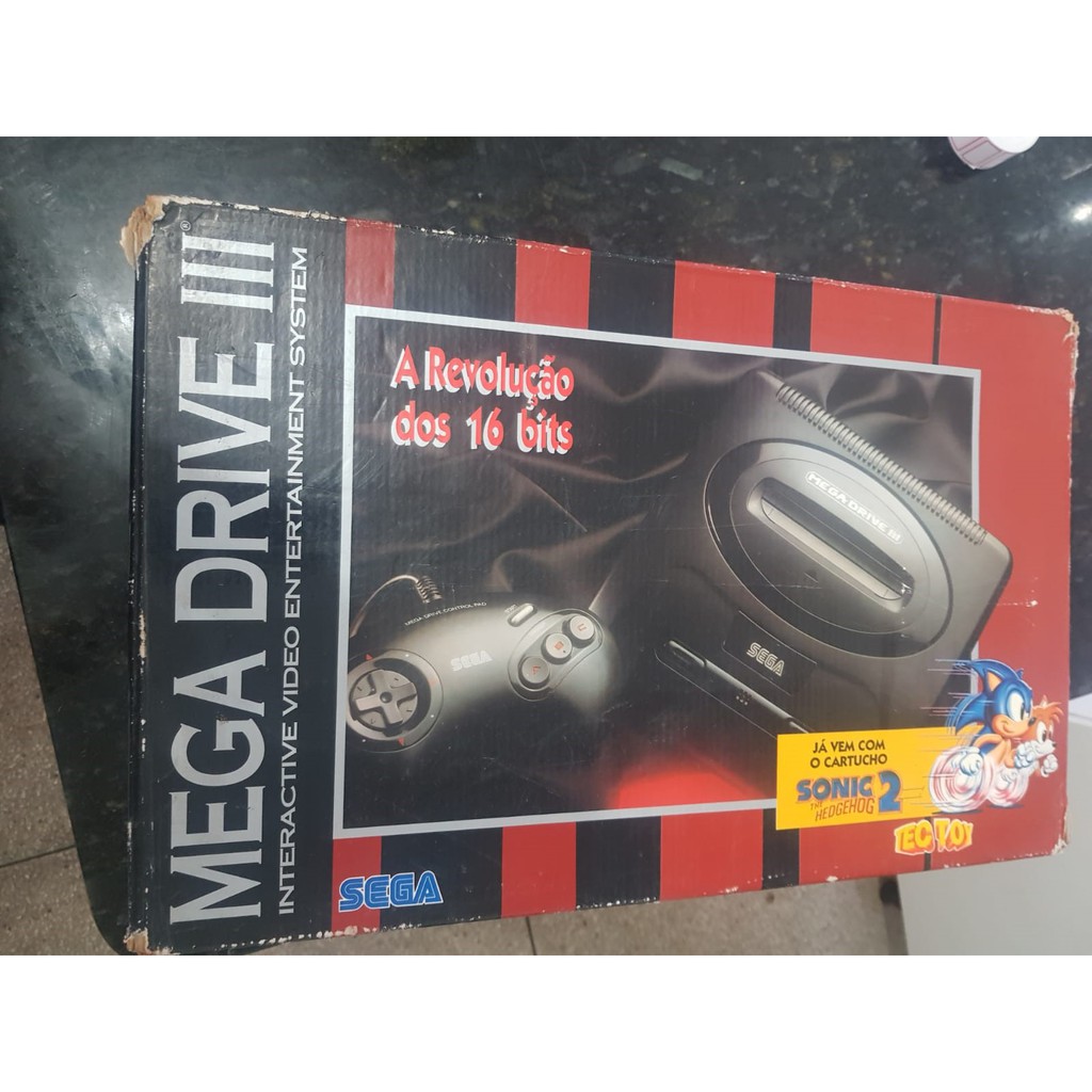 MEGA DRIVE 3 NA CAIXA E ISOPOR (TECTOY) - Escorrega o Preço