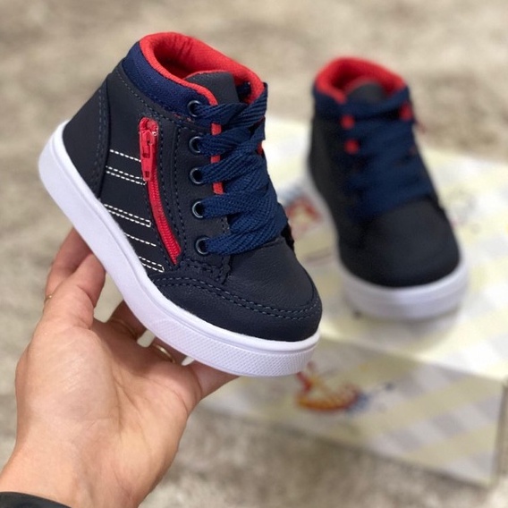 Botinha Menino Cano Alto Style | Shopee Brasil