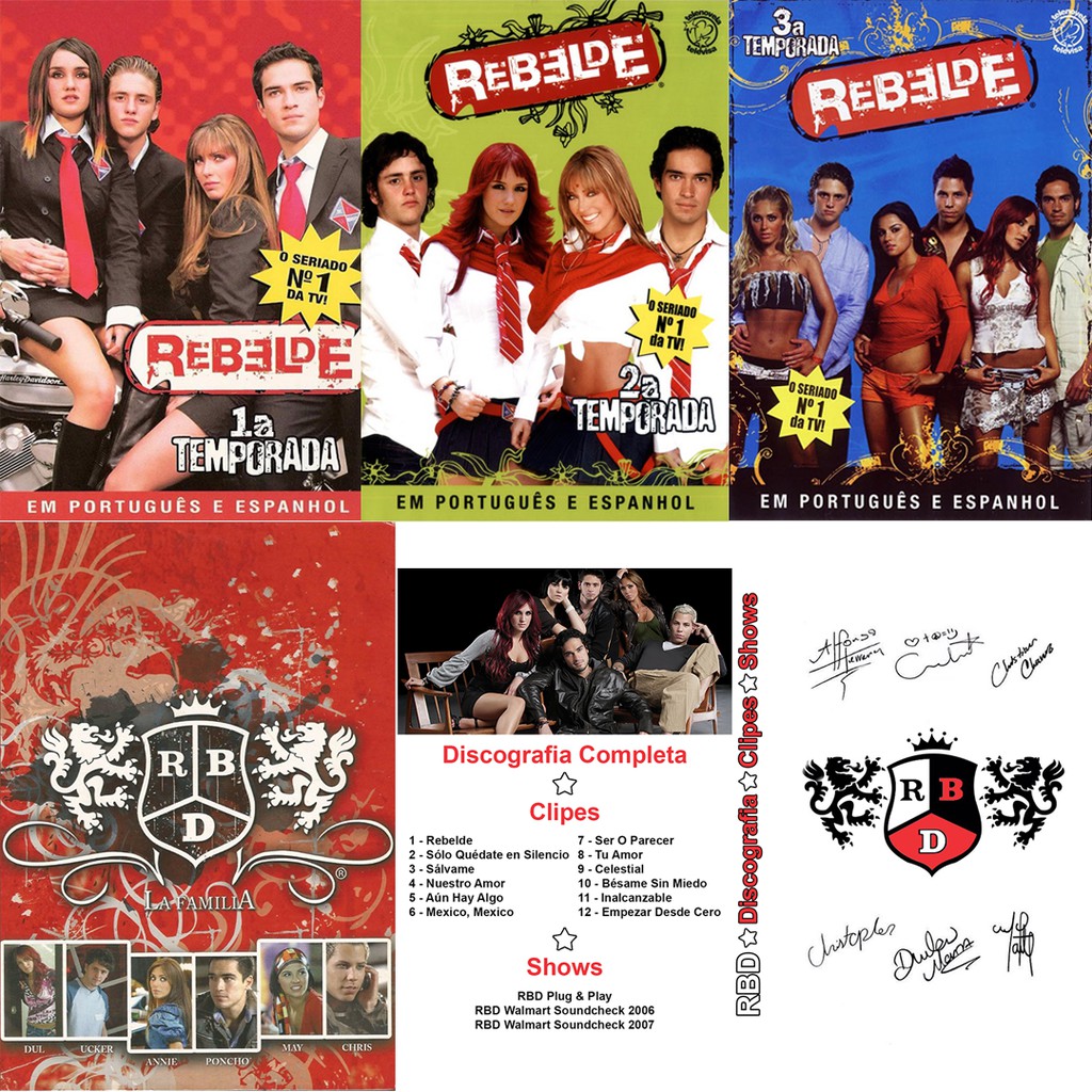 DVD Novela Rebelde 3 Temporadas + La Familia + Brinde + 440 Capítulos ...