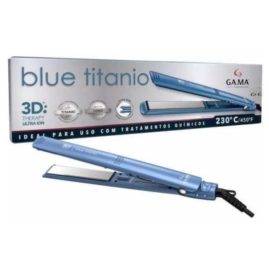 Chapinha Azul Titanium 3D Prancha 450 Graus Profissional Para ...