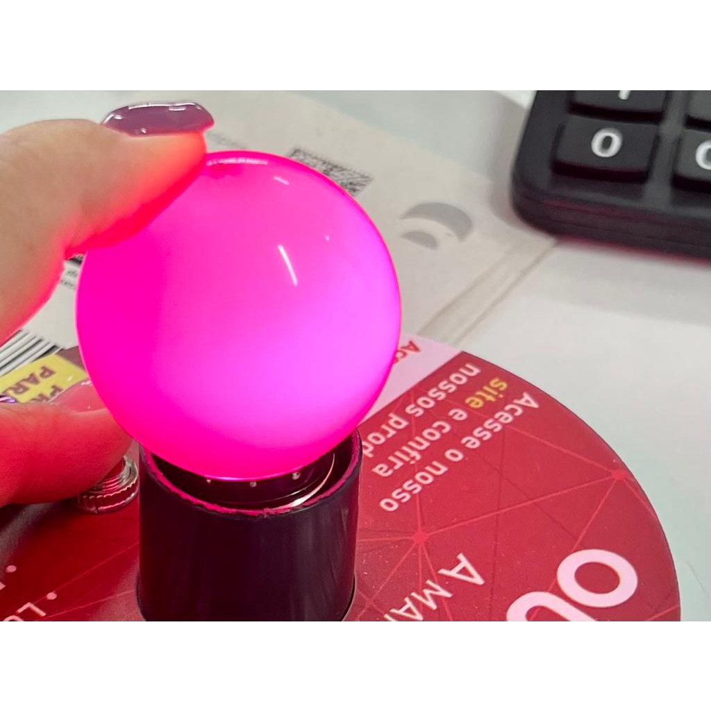 Lampadas Bolinha Led 1,5w Rosa | Shopee Brasil