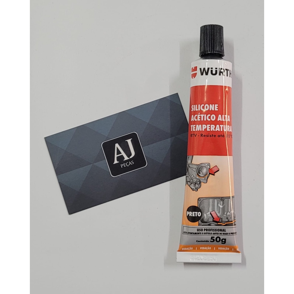 SILICONE PARA MOTOR PRETO WURTH ALTA TEMPERATURA 50gr | Shopee Brasil