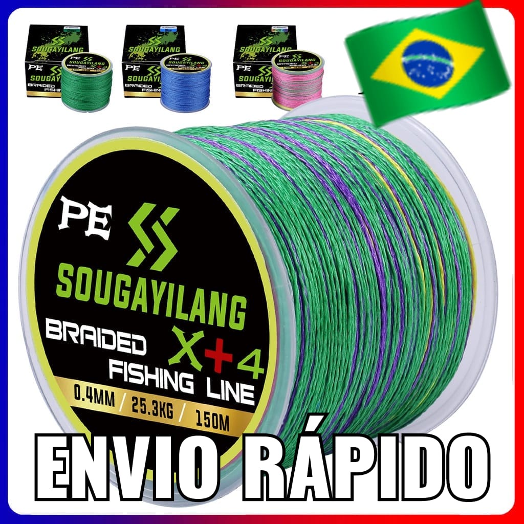 Linha Multifilamento 150 Metros 4 e 8 Fios Sougaiylang SUPER FORTE (NO ...