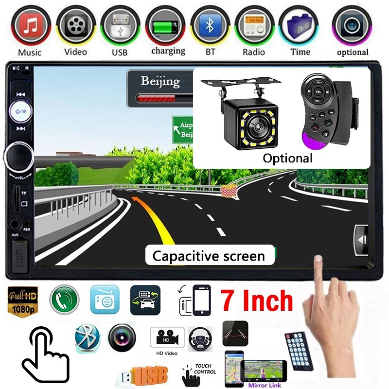 7010B Reprodutor Multimídia Central De Carro MP5 O Novo De Rádio De 7 ...