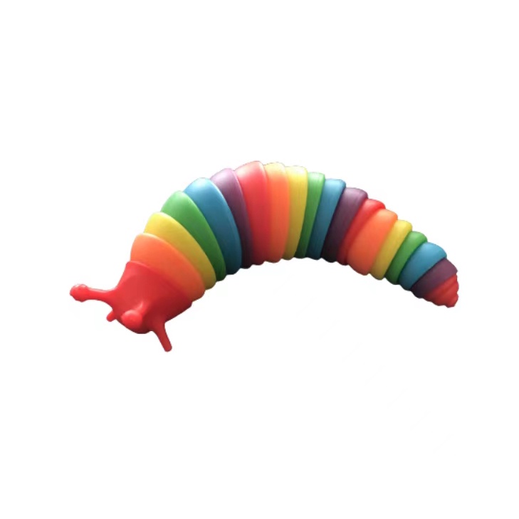 Fidget Toy Finger Slug 3d Lagarta Articulada Lesma Desmontar E Montar ...
