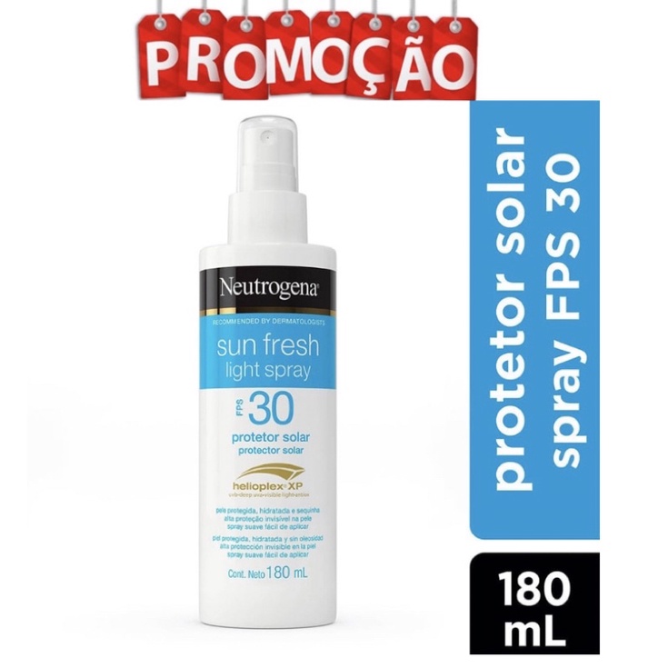 Protetor Solar Neutrogena Spray FPS 30 180ml | Shopee Brasil