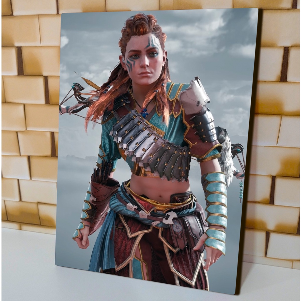 Quadro Decorativo Game Horizon Zero Dawn Aloy Placa 28x20 Alta ...