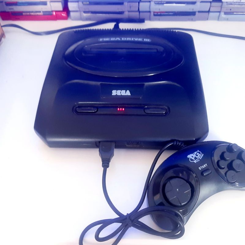 Mega Drive III Tectoy Completo com o jogo Show do Milhão na memória ...