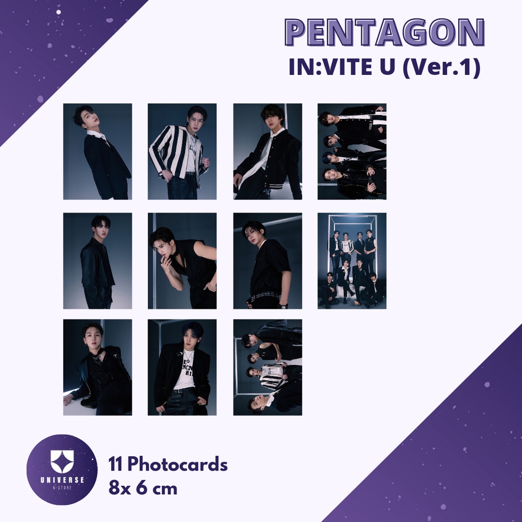 PHOTOCARDS PENTAGON KPOP (INVITE U) | Shopee Brasil